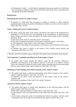 Isa 620 Using The Work Of An Auditor’S Expert En Ingles | PDF