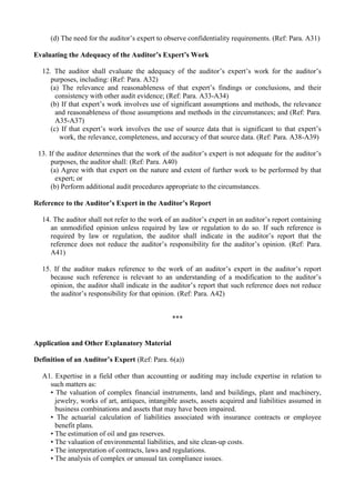 Isa 620 Using The Work Of An Auditor’S Expert En Ingles | PDF