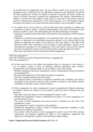 Isa 620 Using The Work Of An Auditor’S Expert En Ingles | PDF