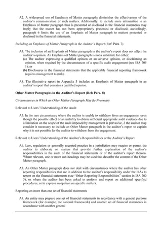 Isa 706 Emphasis Of Matter Paragraphs And Other Matter Paragraphs In ...