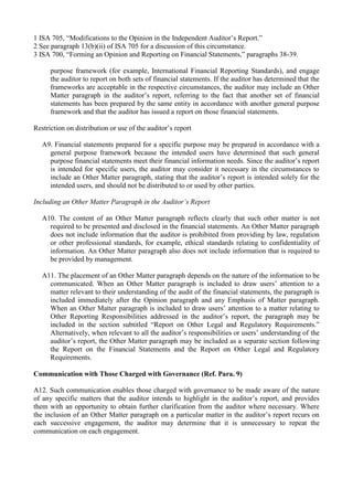 Isa 706 Emphasis Of Matter Paragraphs And Other Matter Paragraphs In ...