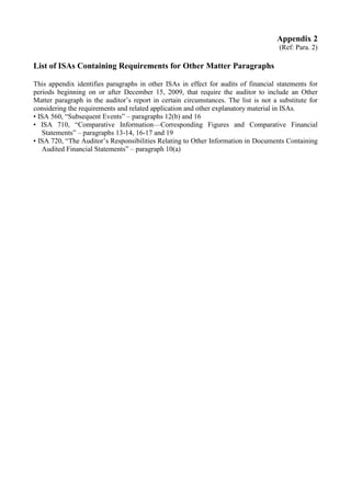 Isa 706 Emphasis Of Matter Paragraphs And Other Matter Paragraphs In ...