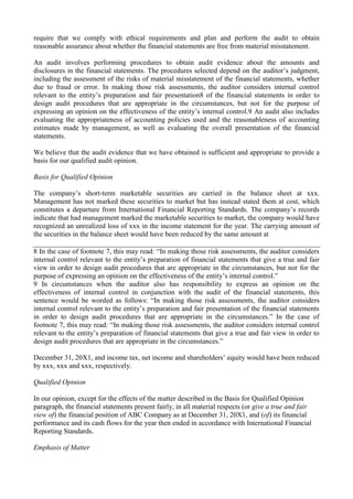 Isa 706 Emphasis Of Matter Paragraphs And Other Matter Paragraphs In ...