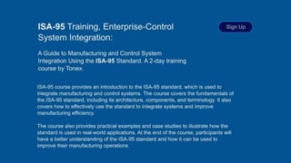 ISA95 Training, Enterprise-Control System Integration: A Guide to ...