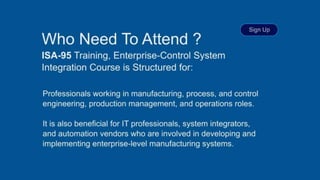ISA95 Training, Enterprise-Control System Integration: A Guide to Manufacturing and Control ...