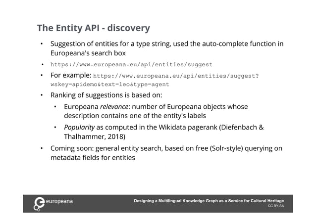 Designing a multilingual knowledge graph - DCMI2018 | PPT
