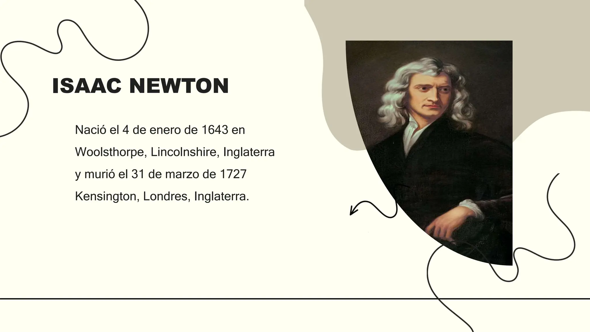 Biografía de Isaac Newton, sus parientes y sus inventos | PPT
