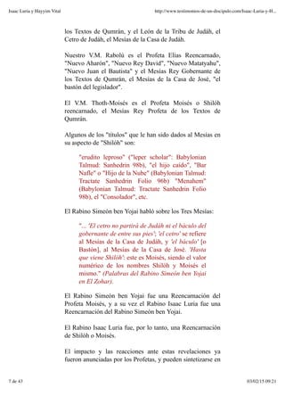 Isaac luria y hayyim vital | PDF