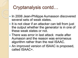 Isaac stream cipher | PPT