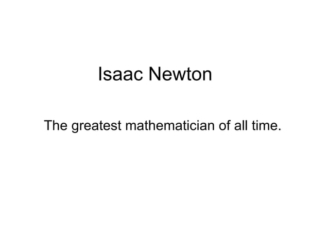 Isaac newton | PPT