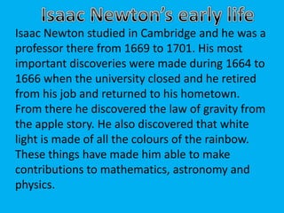 Isaac newton | PPTX