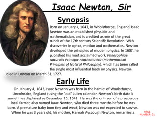 Isaac newton | PPTX