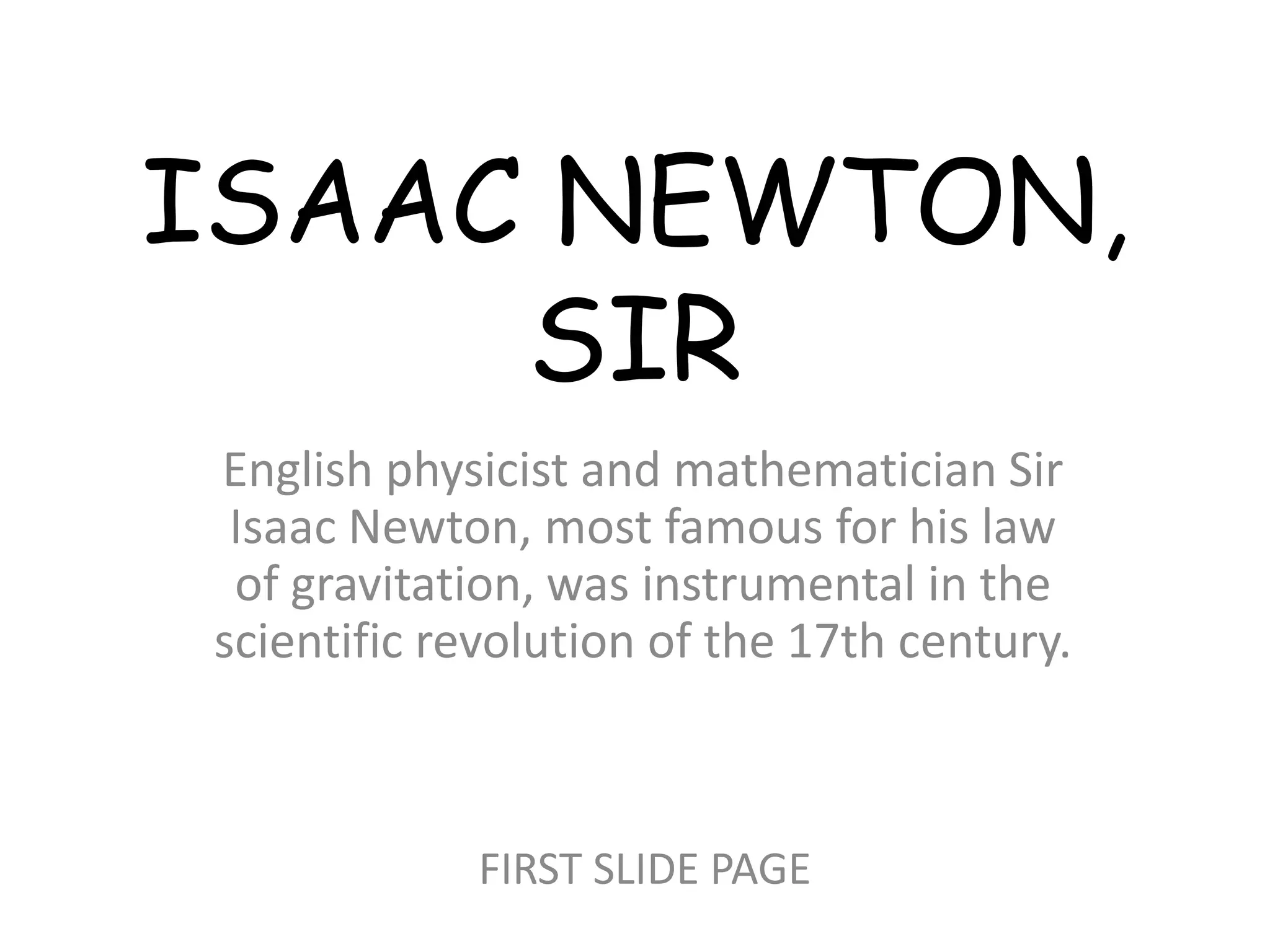 Sir Isaac Newton's Scientific Revolution | PPT
