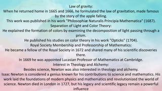 THE LIFE OF isaac newton AND HE IS DONE IN SCIENCE | PPTX