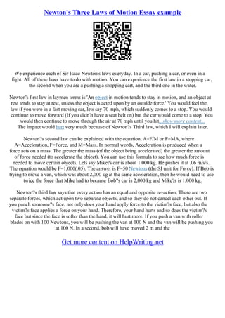 Isaac Newton Essay | PDF