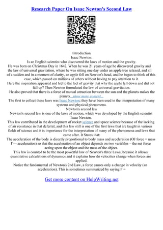 Isaac Newton Essay | PDF