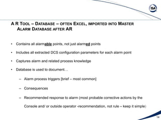 Isa art of alarm rationalization conley 8 26 17 | PPT