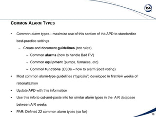 Isa art of alarm rationalization conley 8 26 17 | PPT