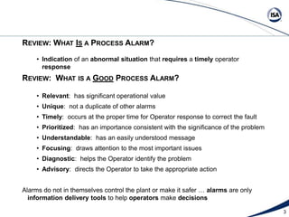 Isa art of alarm rationalization conley 8 26 17 | PPT