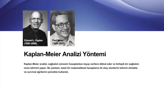 Survival Analizi ve Kaplan Meier-Analizi | PPT