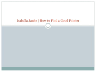 Isabella janke | PPT