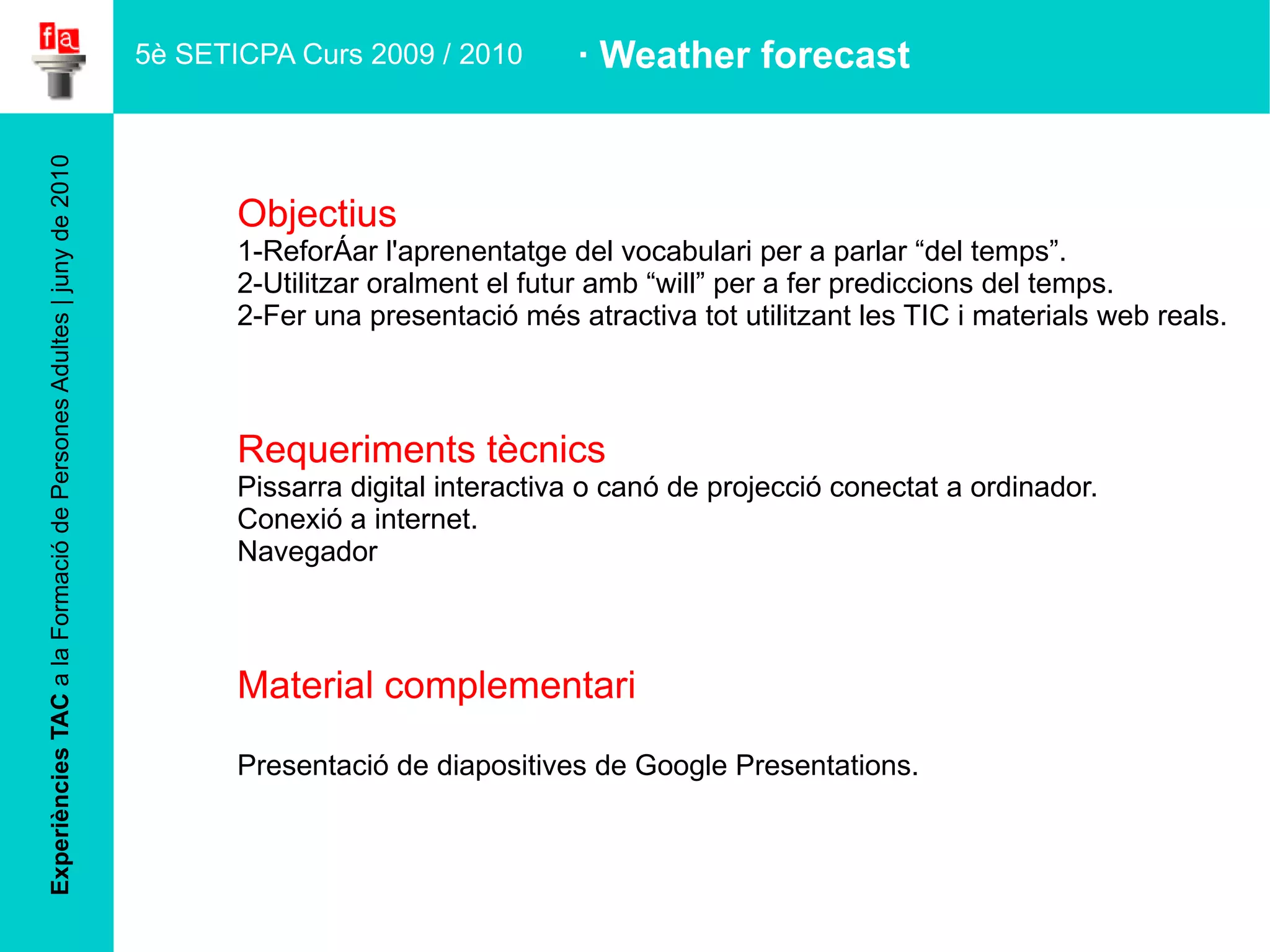 Weather forecast | PPT