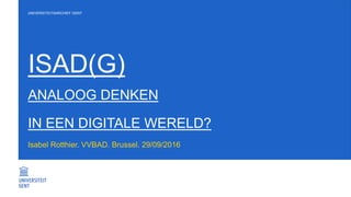 Isabel Rotthier, ISAD(G) | PPTX | Education