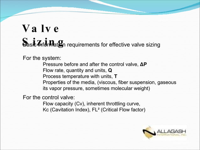 Basic Control Valve Sizing and Selection | PPT | Medical Health