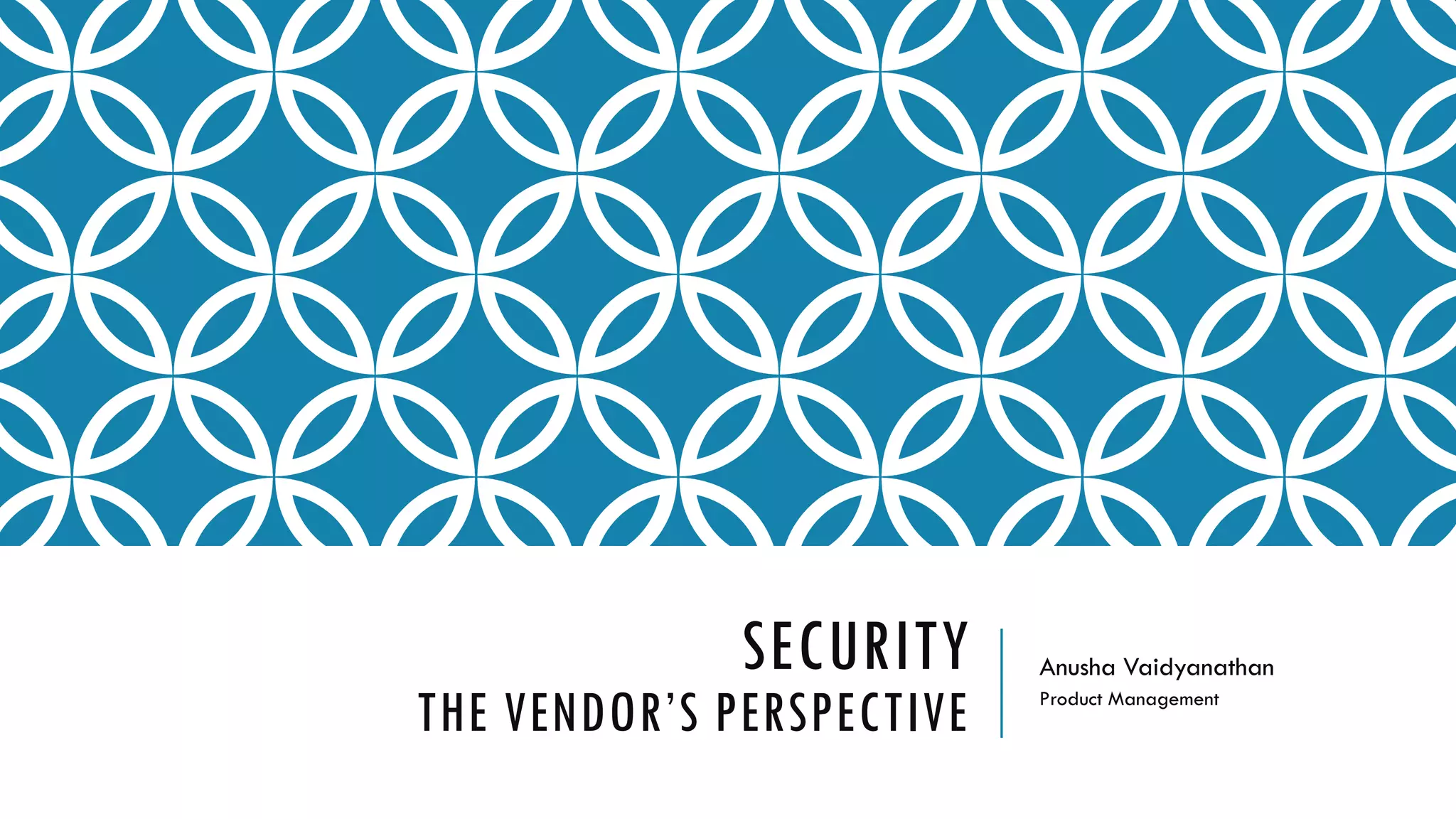 Enterprise Network Security & Compliance - A Vendor's Perspective | PDF