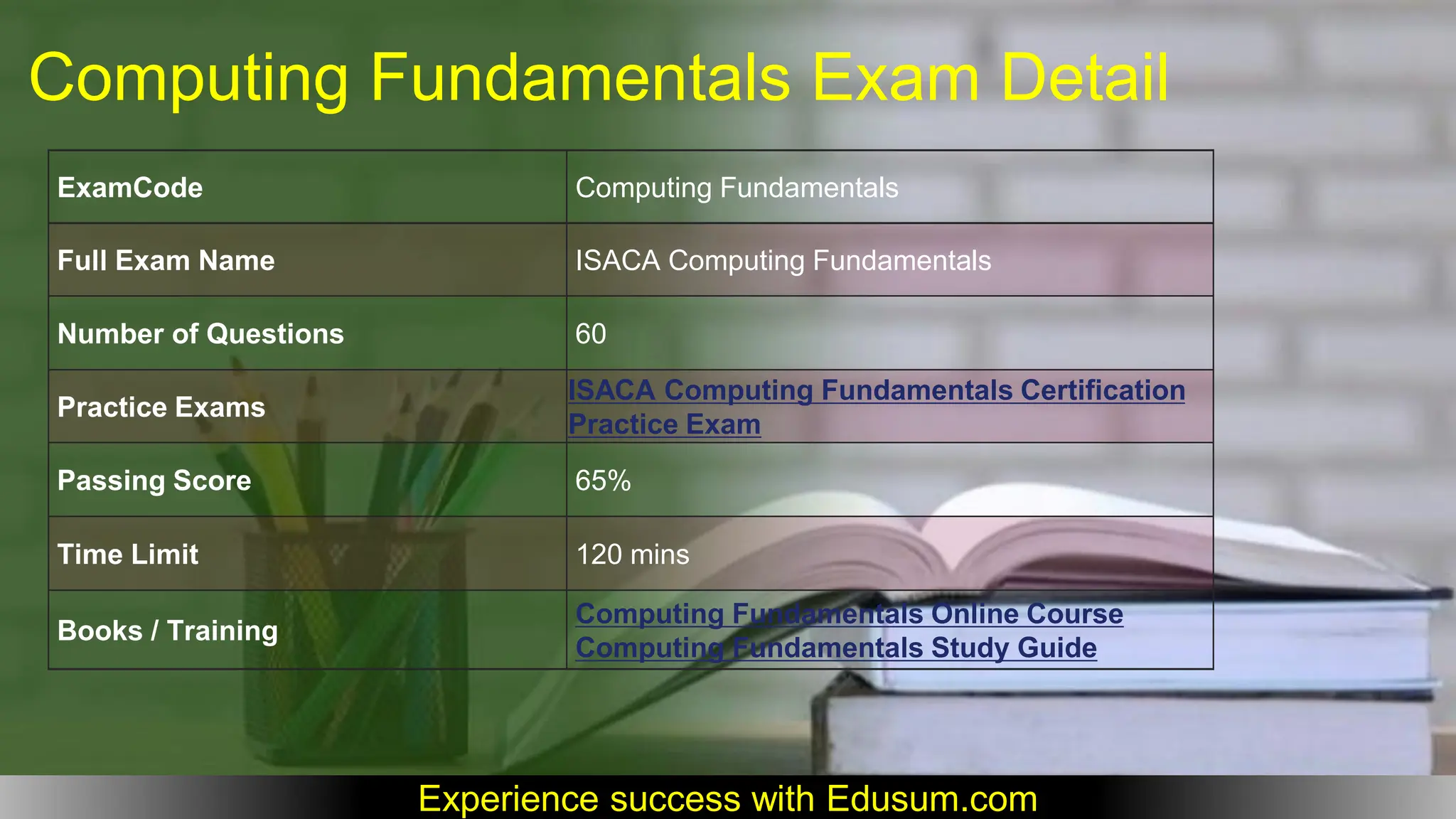 ISACA Computing Fundamentals Exam Overview and Tips.pdf