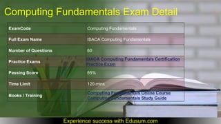 ISACA Computing Fundamentals Exam Overview and Tips.pdf