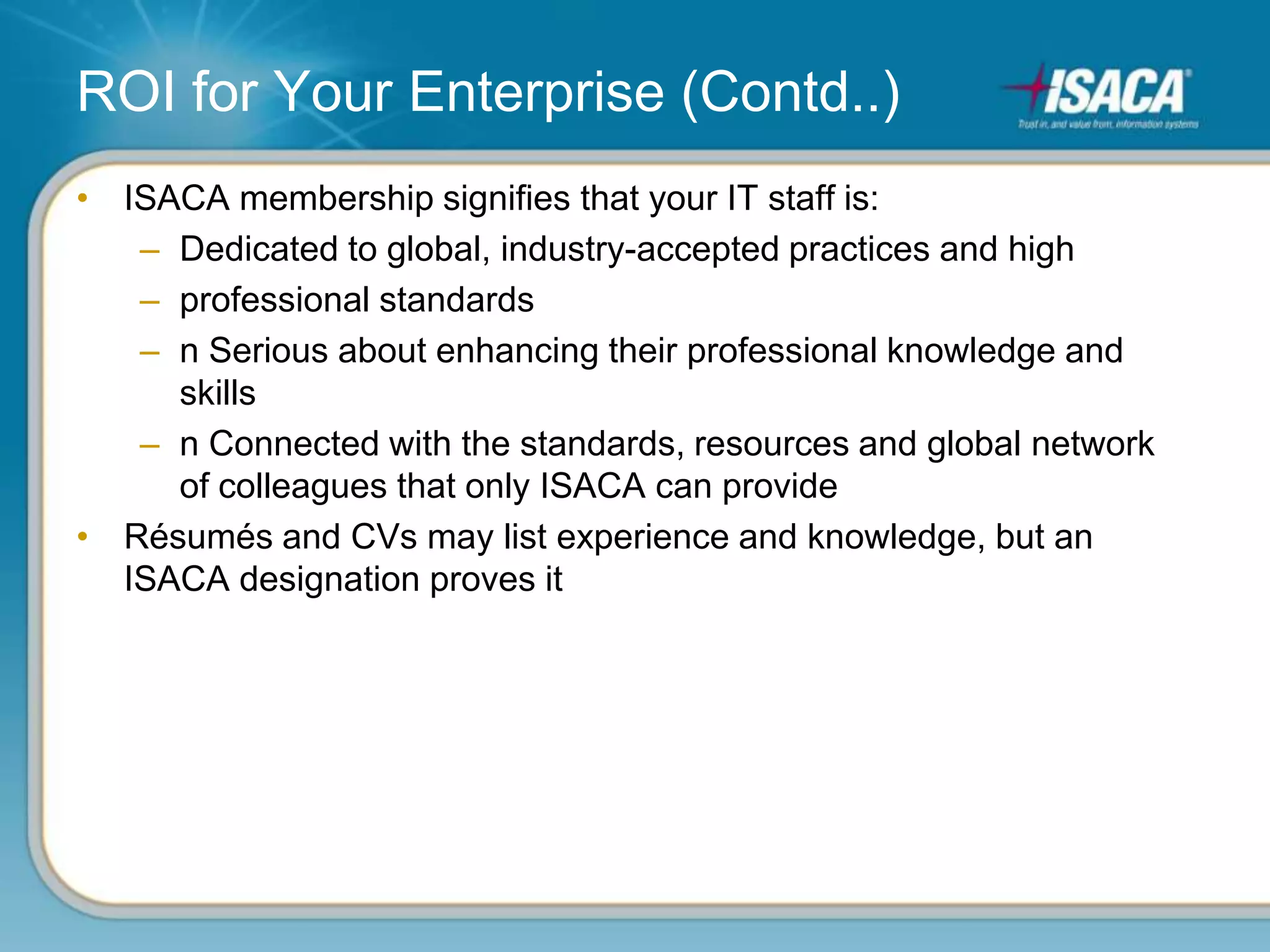 ISACA Member Benefits | PPSX