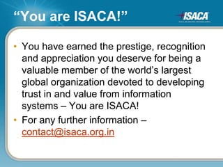 ISACA Member Benefits | PPSX