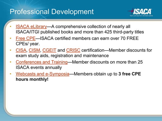 ISACA Member Benefits | PPSX