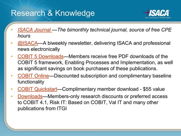 ISACA Member Benefits | PPSX