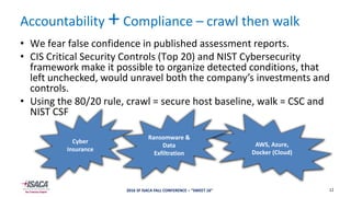 Walk This Way: CIS CSC and NIST CSF is the 80 in the 80/20 rule | PDF