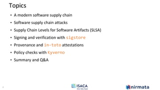 ISACA SV Chapter: Securing Software Supply Chains | PDF