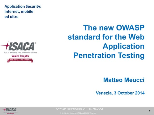 Matteo Meucci OWASP Testing Guide v4 | PDF