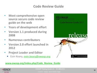 Matteo Meucci OWASP Testing Guide v4 | PDF