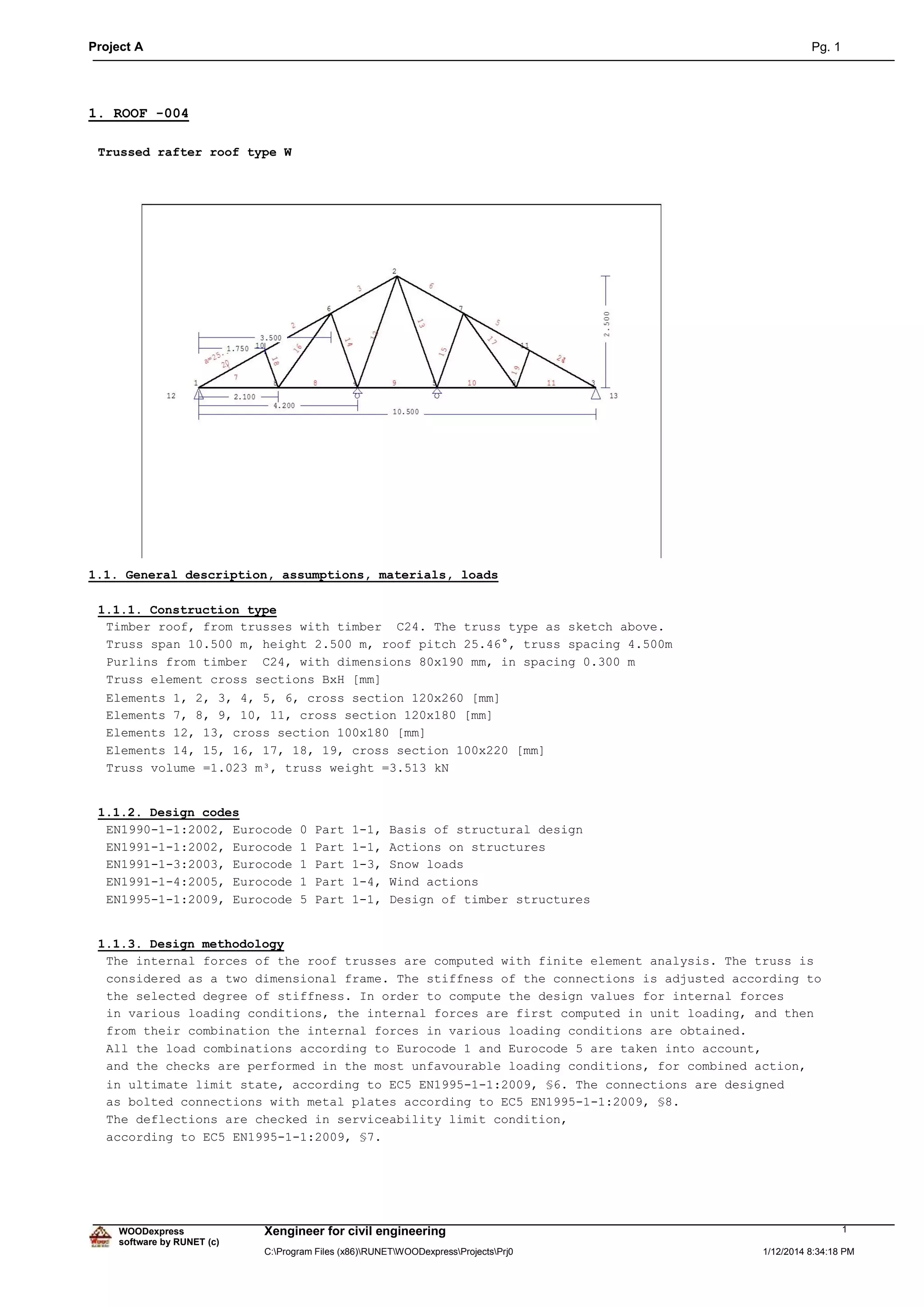 Exemplu de calcul şarpantă din lemn folosind programul WoodExpress | PDF