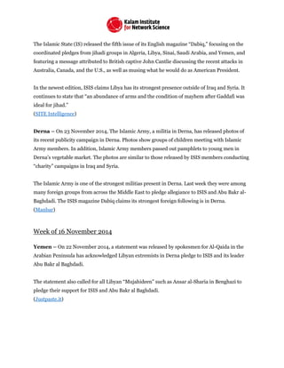 Islamic State Activity in Libya | PDF