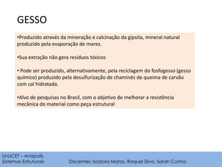 Isadora Matos, Raquel Silva, Sarah Cunha - Estruturas em Gesso | PDF