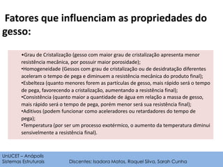 Isadora Matos, Raquel Silva, Sarah Cunha - Estruturas em Gesso | PDF