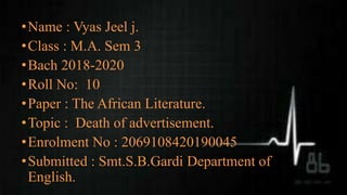 Is advertising dead | PPTX