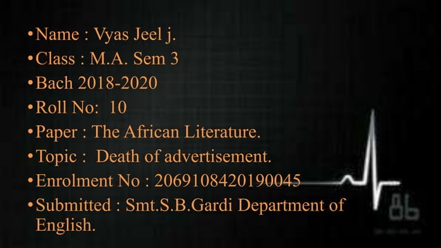 Is advertising dead | PPT