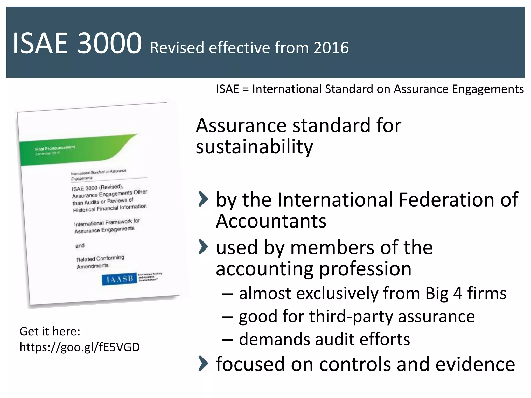 International Standard on Assurance Engagements ISAE 3000 Audits | PPTX