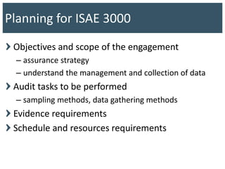 International Standard on Assurance Engagements ISAE 3000 Audits | PPTX