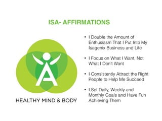 Isagenix affirmations | PDF