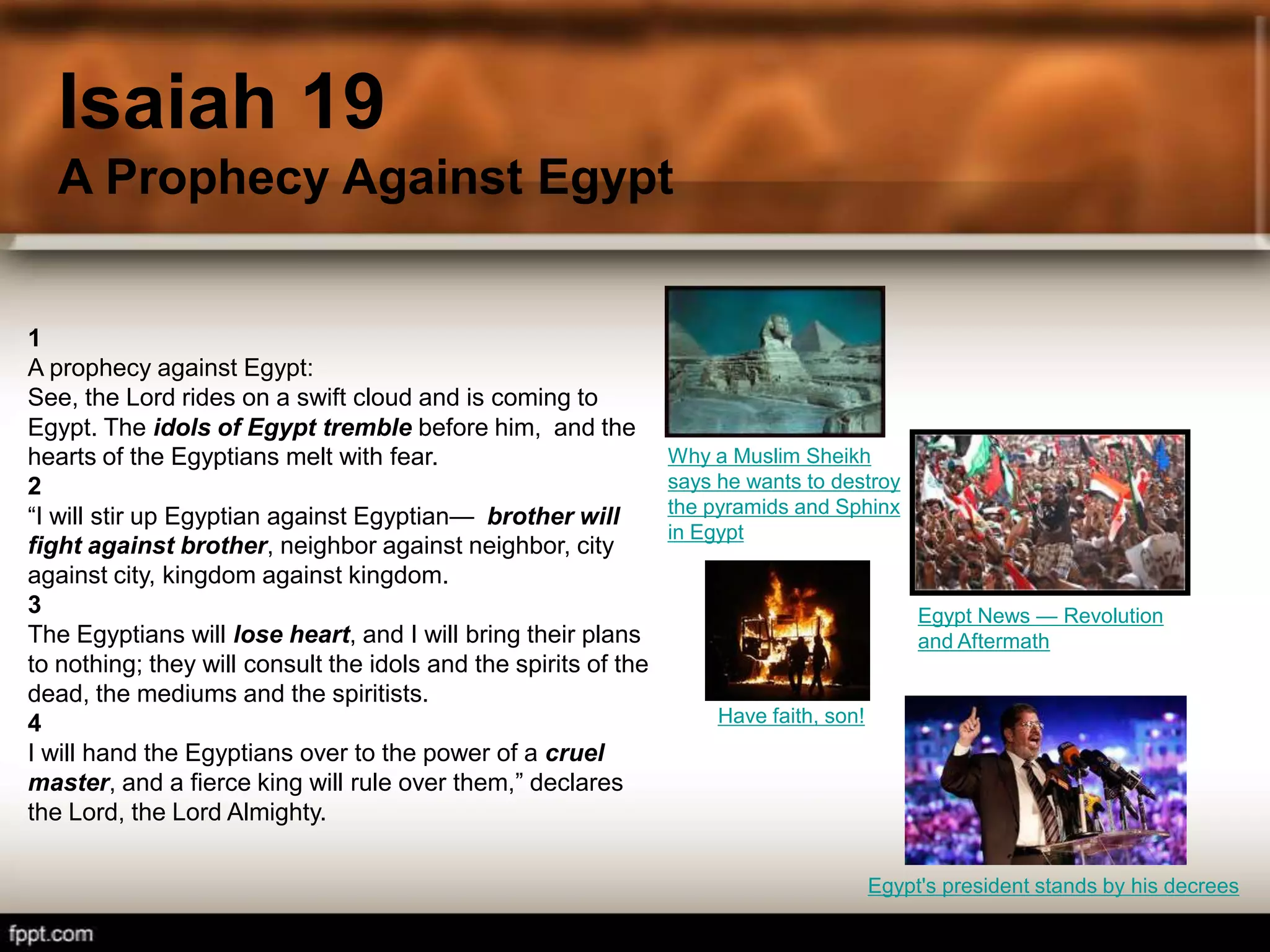 Isaiah 19 egypt | PPT | Cold and Flu | Diseases and Conditions