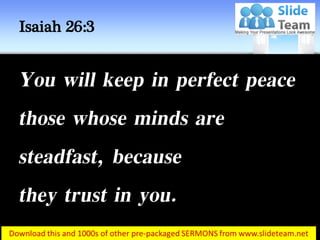 Isaiah 26 3 you will keep in perfect power power point church sermon ...